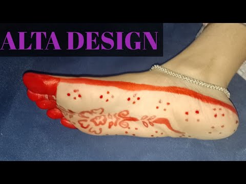 Alta design simple and easy #mahawar design on leg #new video 2024 ...