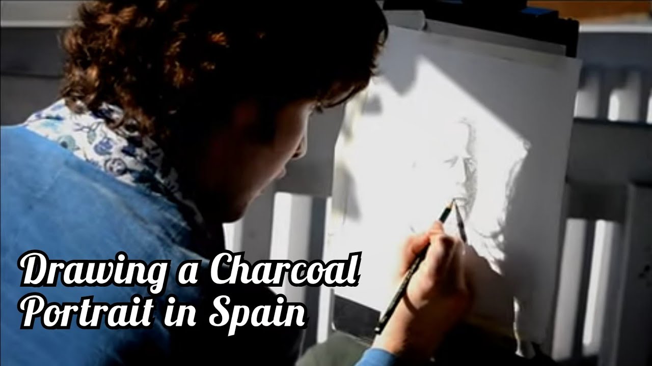 Live Portrait Drawing in Spain by George Frederick Thomas - YouTube
