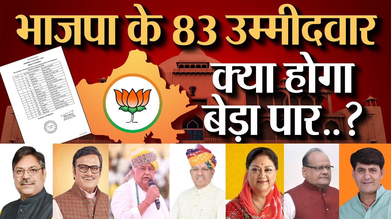 Rajasthan BJP 2nd List : BJP के 83 उम्मीदवार | कौन लगाएगा बेड़ा पार ...
