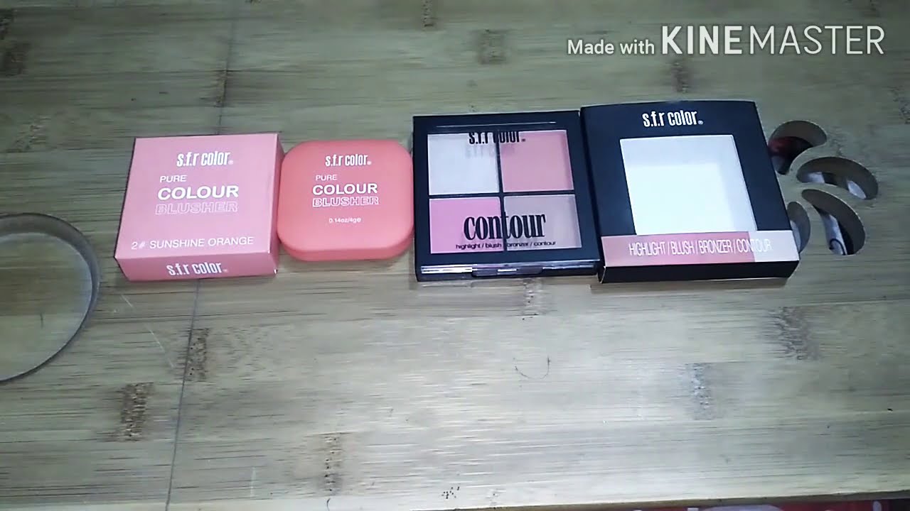 Review of sfr blush and sfr blush contour highlight palette - YouTube