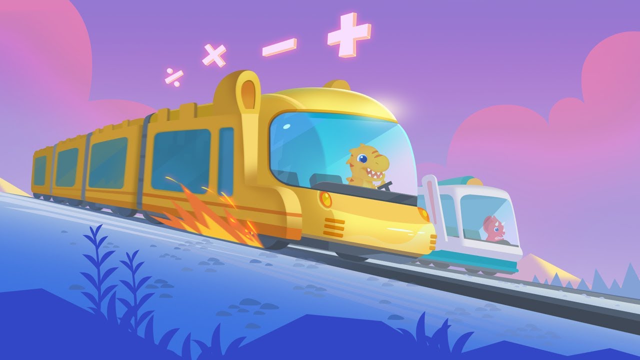 Dinosaur Math 🔢 - Math Games for Kids | Math learning | Train & Mecha ...