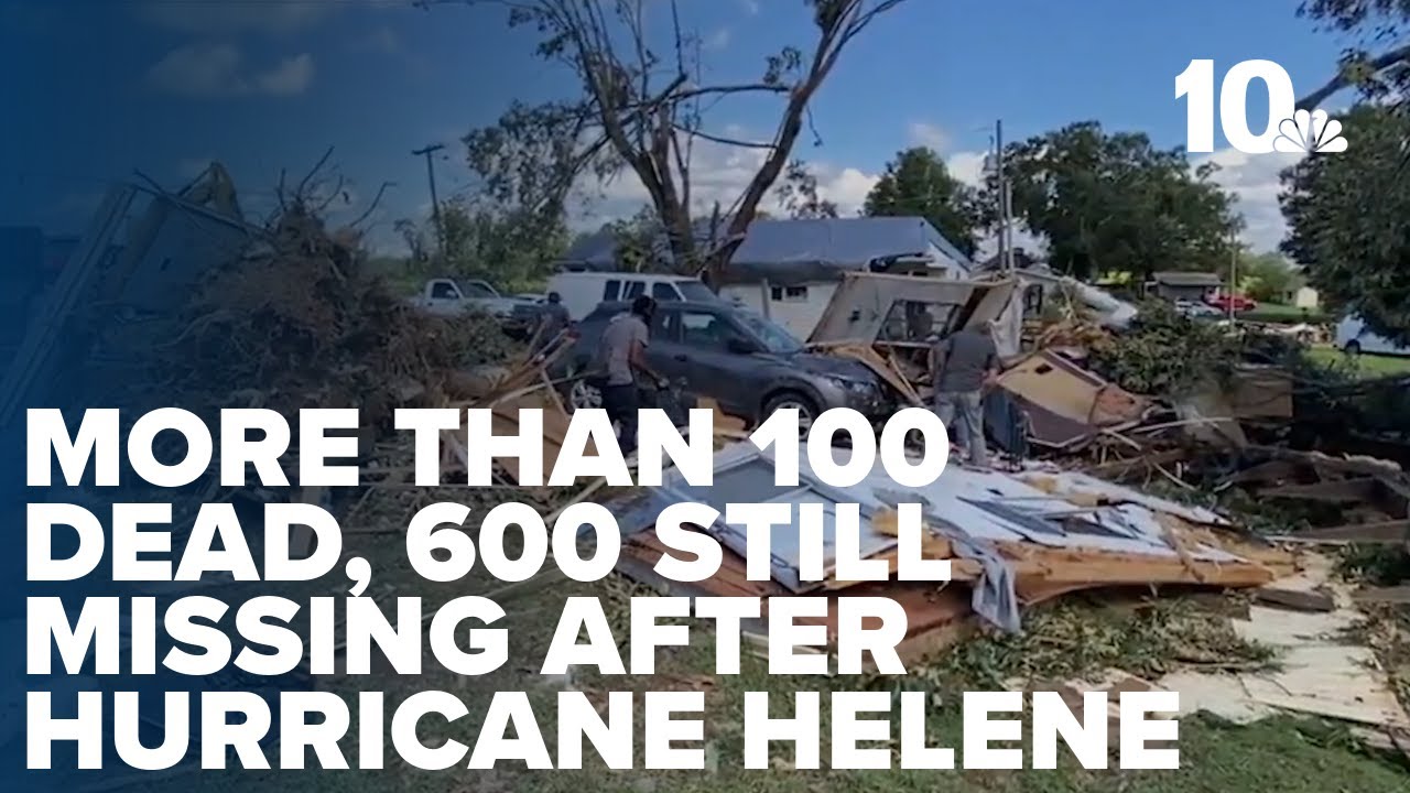 More than 100 dead, 600 still missing after Hurricane Helene - YouTube