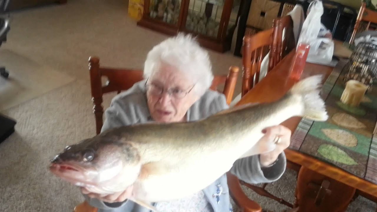 Grandma with a big fish! - YouTube