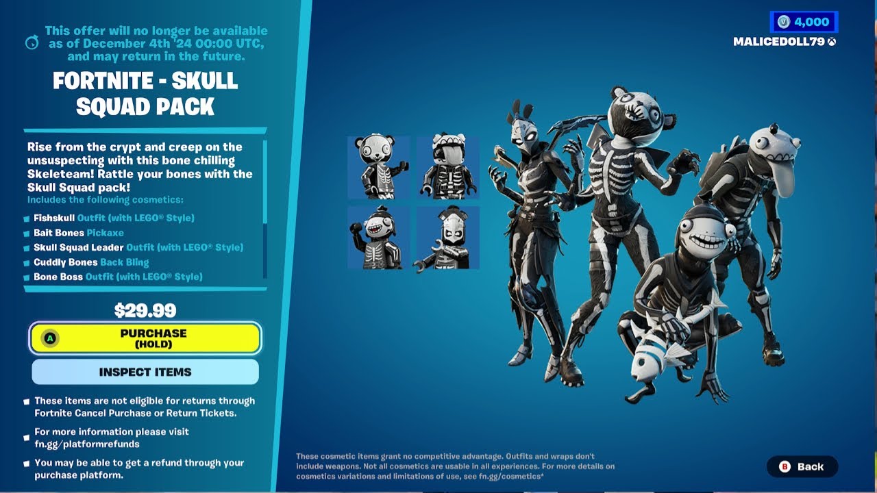 FORTNITE BUYING SKULL SQUAD PACK - YouTube