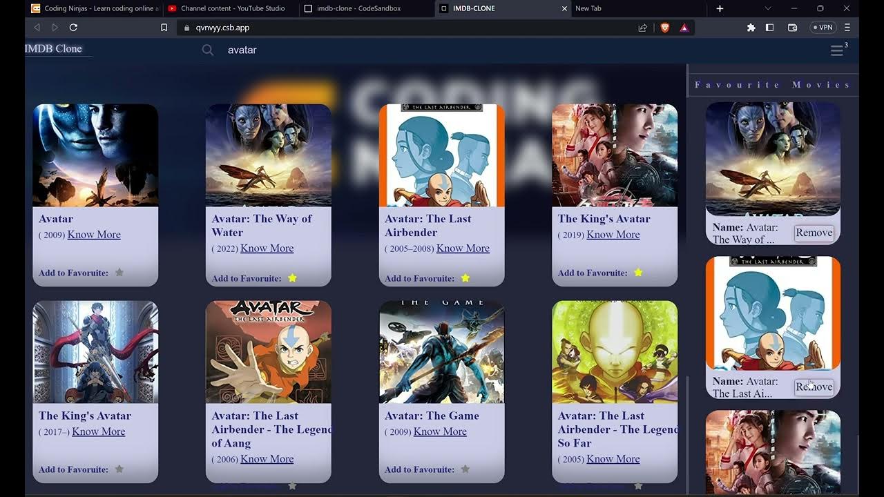 IMDb-clone | Coding Ninjas | small project | HTML | CSS | JAVASCRIPT | finding movie details on ...