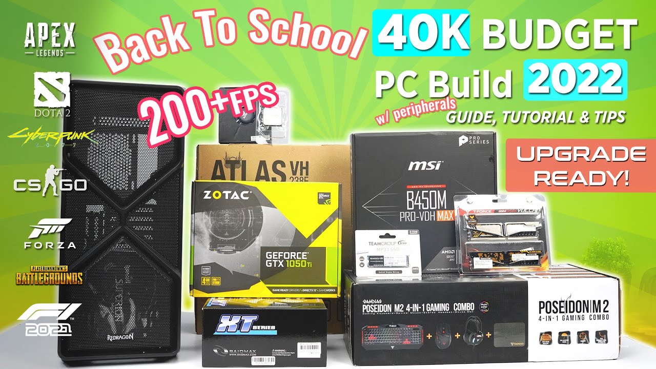 VLOG: paano mag-BUILD ng 40K BUDGET PC w/ Monitor 2022 I Tested in 7 ...