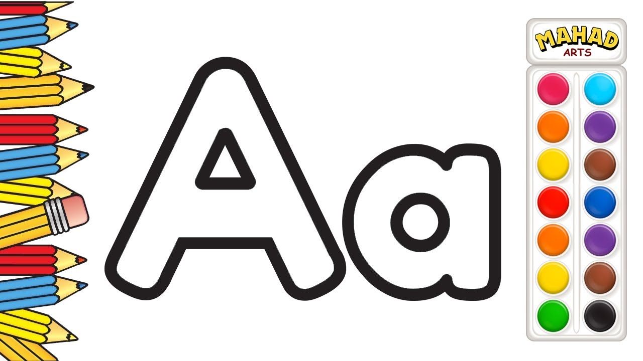Alphabet with Capital & Small Letters Drawing | How to Draw, Lesson ...
