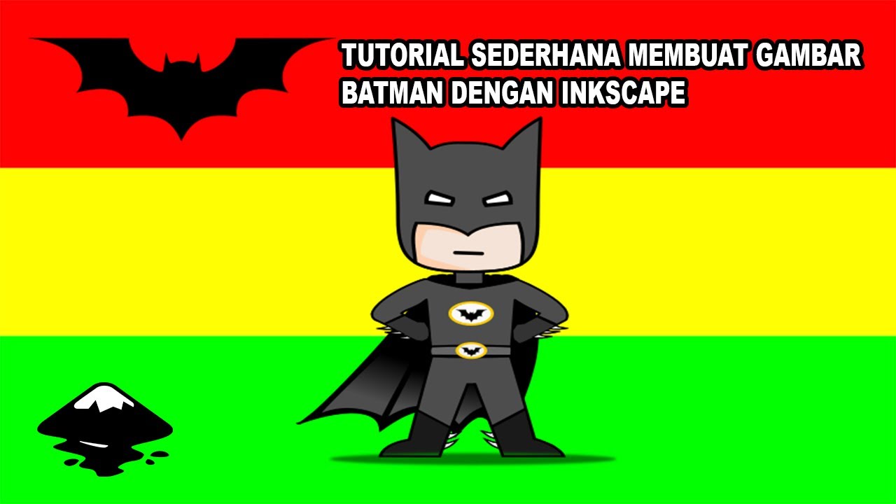 tutorial sederhana membuat gambar batman dengan Inkscape - YouTube