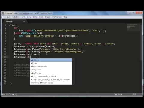 binding parameters dynamically in pdo - bdgeeks - YouTube