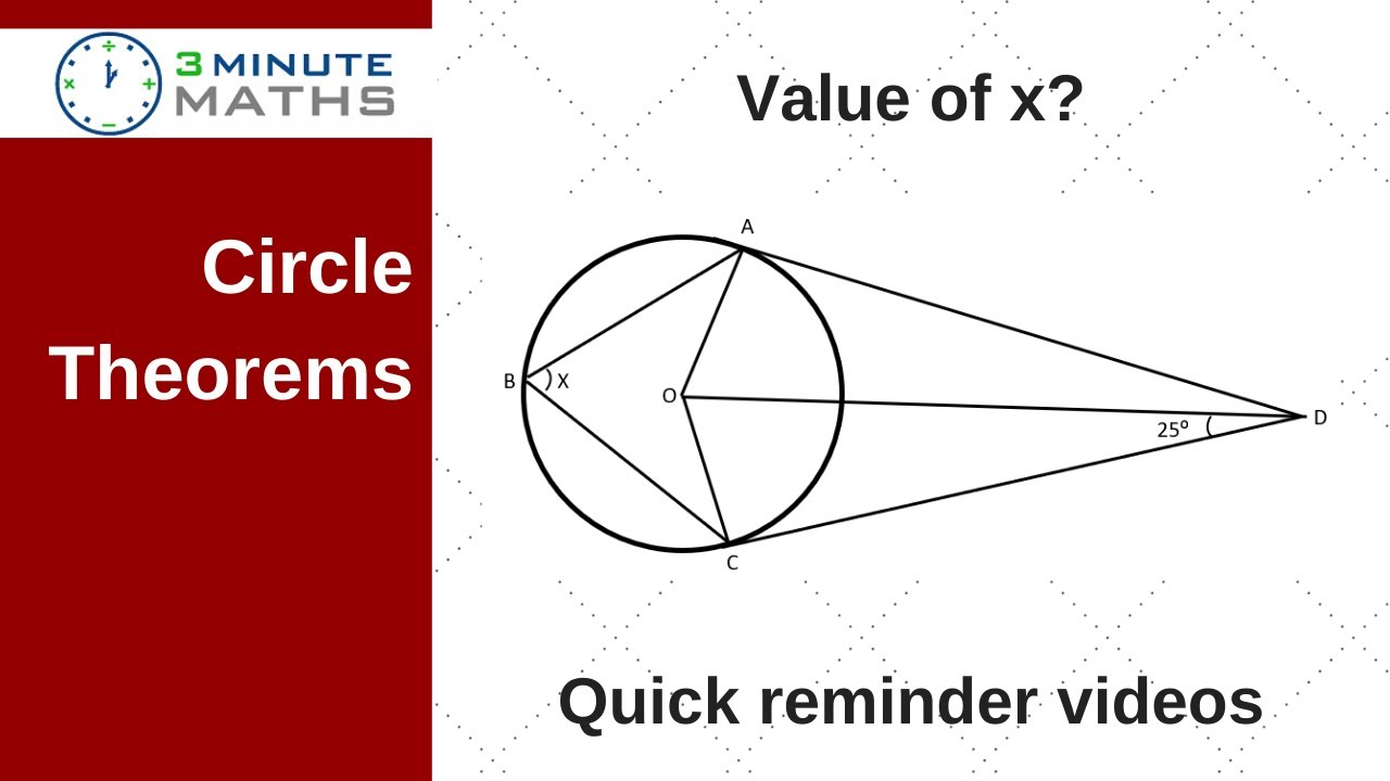 Circle Theorems - GCSE maths question 2 - YouTube