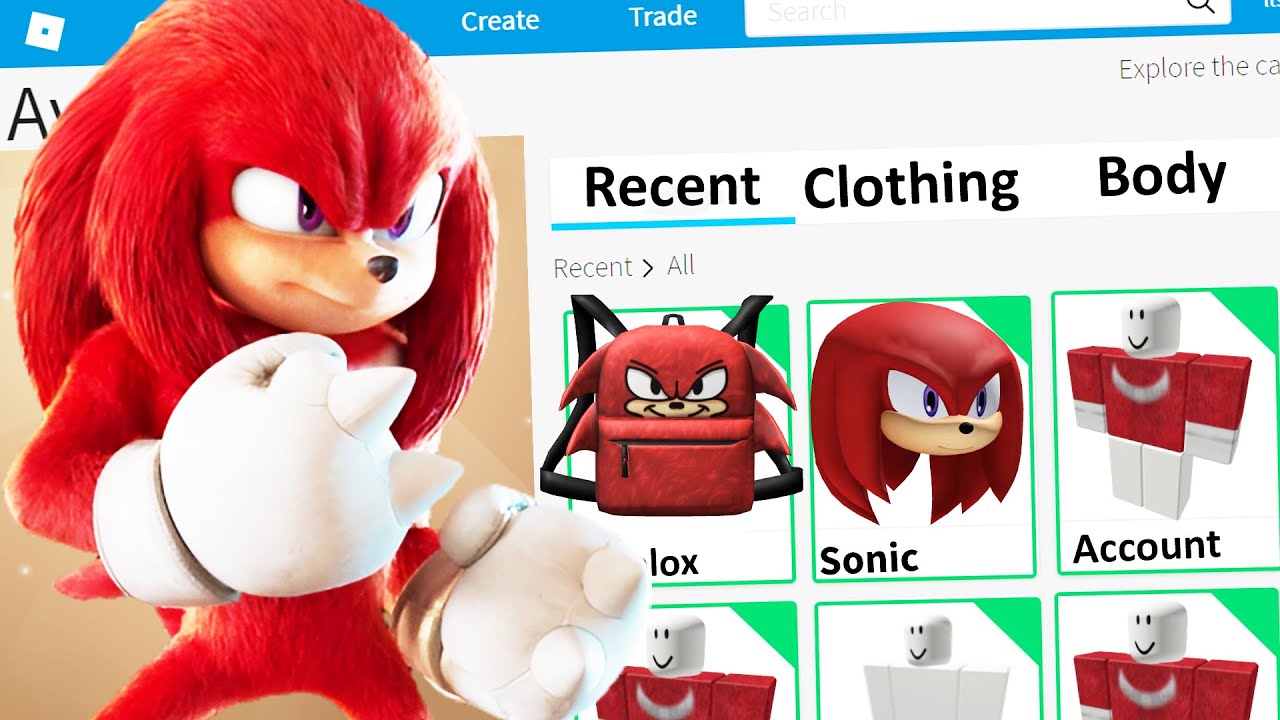 MAKING SONIC THE HEDGEHOG 3 KNUCKLES a ROBLOX ACCOUNT - YouTube