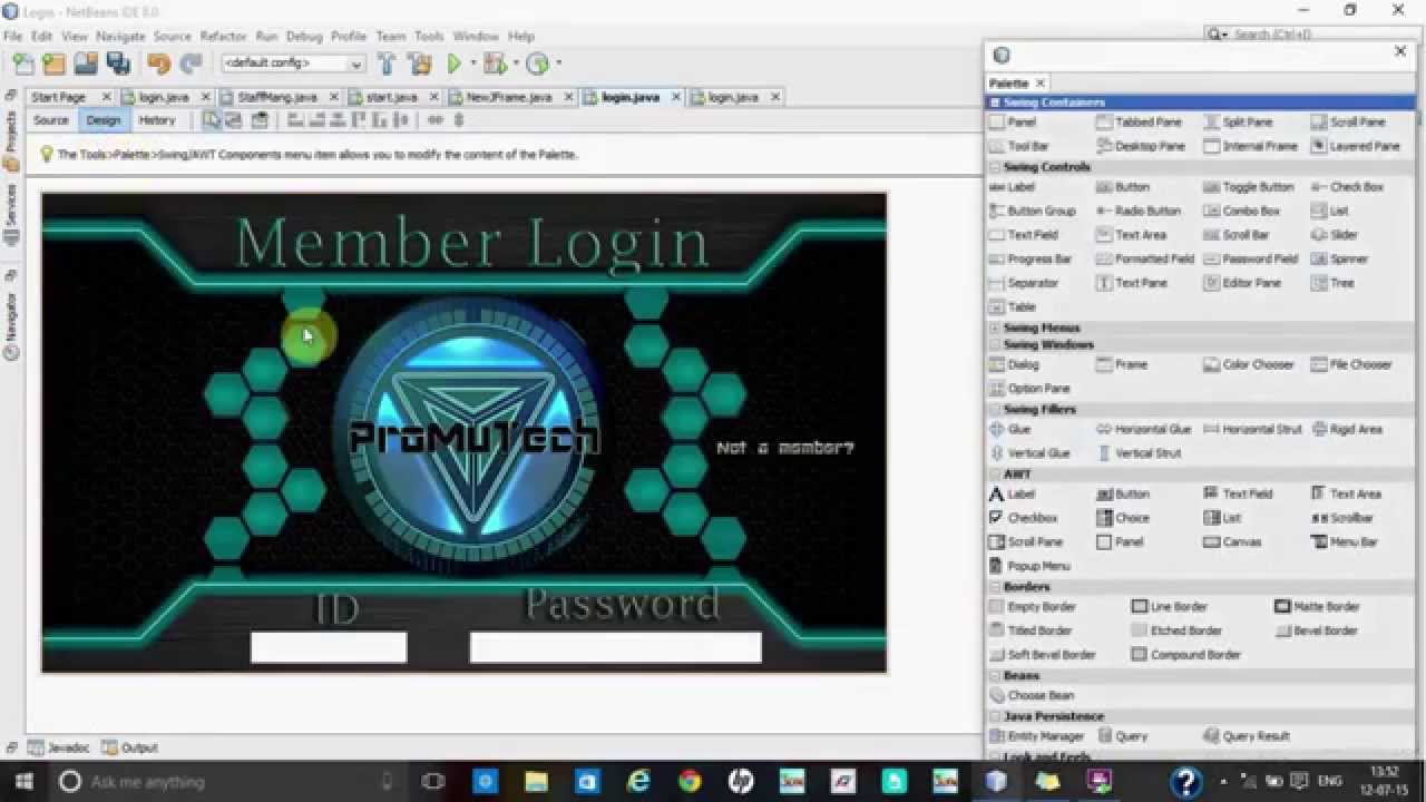 Creating a login window & user Id using My Sql and Netbeans - YouTube