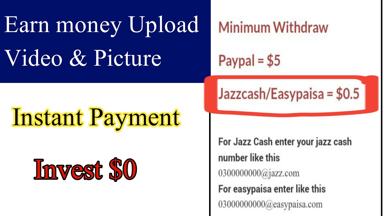 Earn money Upload Videos & Pictures | 2020 best Earning Website - YouTube