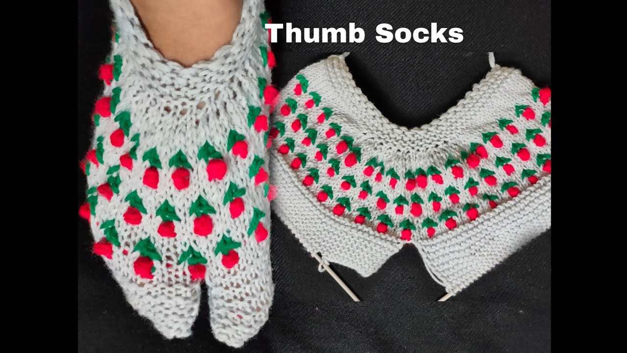 Beautiful ladies thumb socks design (6-7) no - YouTube