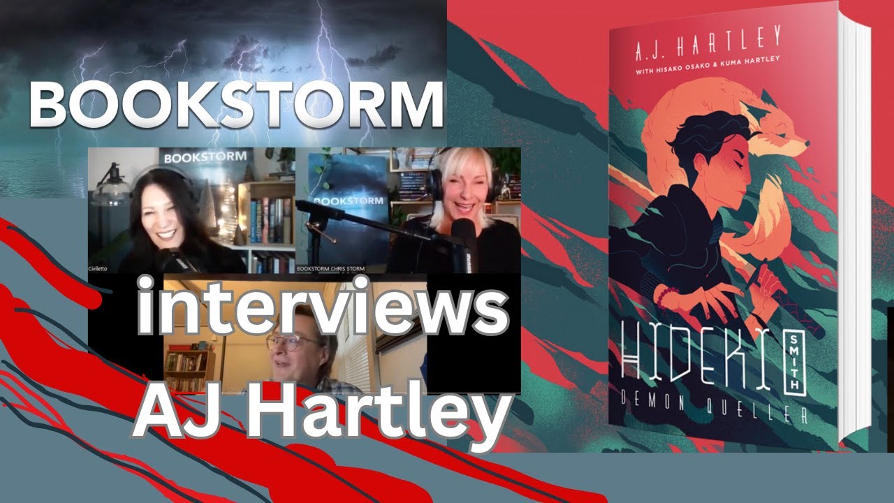 BOOKSTORM interview. A J HARTLEY, HIDEKI SMITH DEMON, QUELLER. With ...