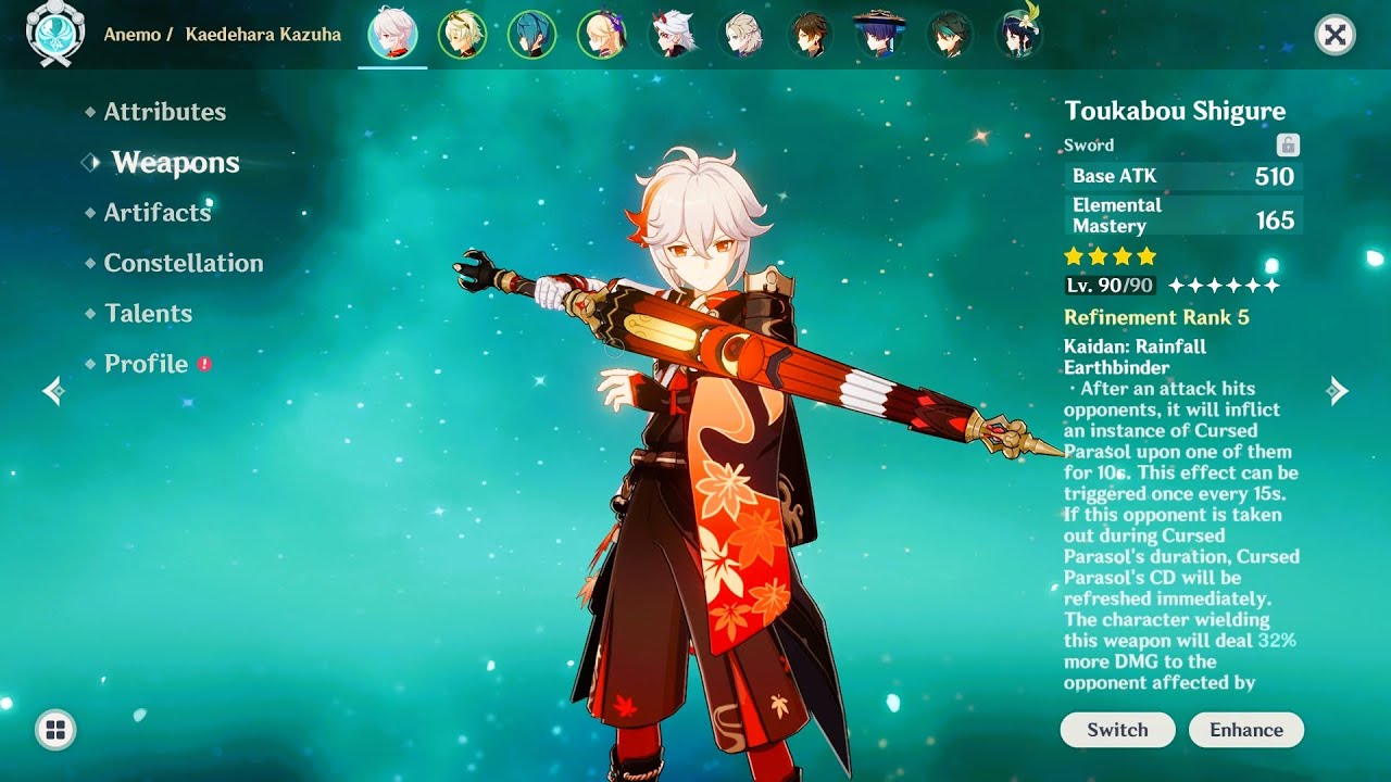 Kazuha Toukabou Shigure New Weapon Be Like? - YouTube