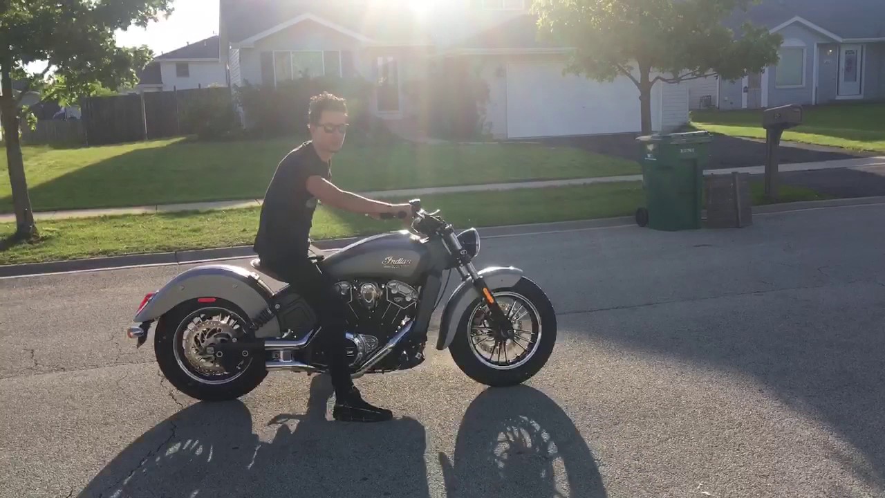 Indian Scout first ride - YouTube