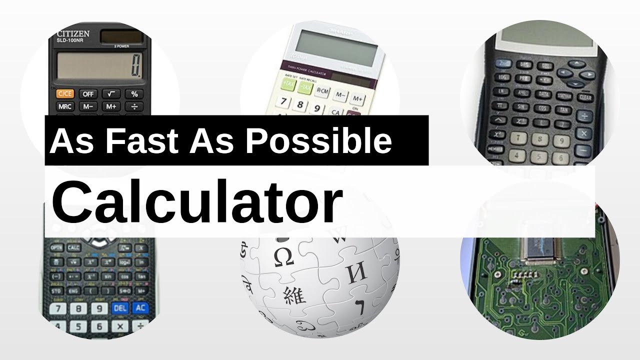 Calculator As Fast As Possible - YouTube