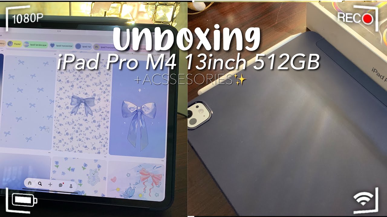 Unboxing iPad pro M4 13 inch +ACSSESORIES + Setting up the iPad| credit ...