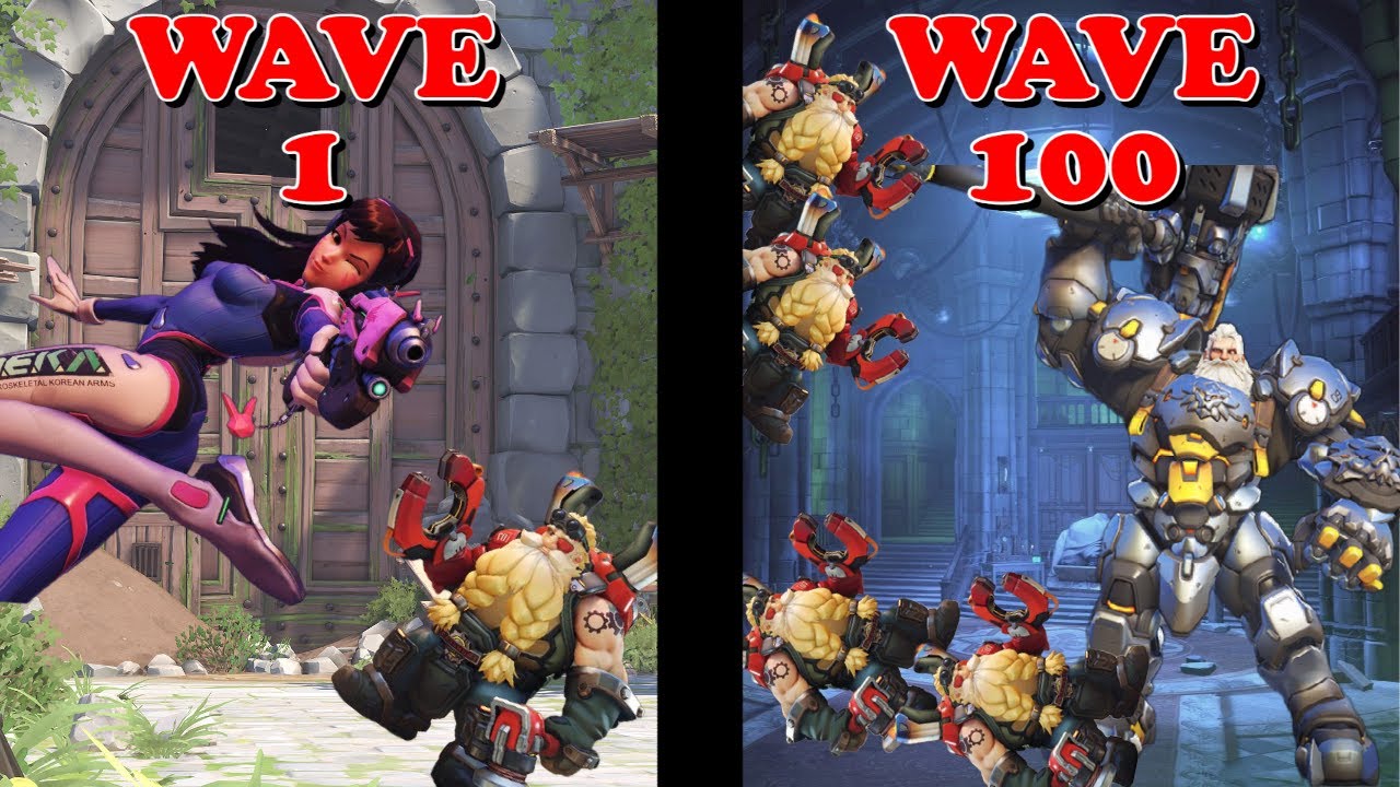 Surviving 100 Waves Of COD Zombies In Overwatch 2! - YouTube