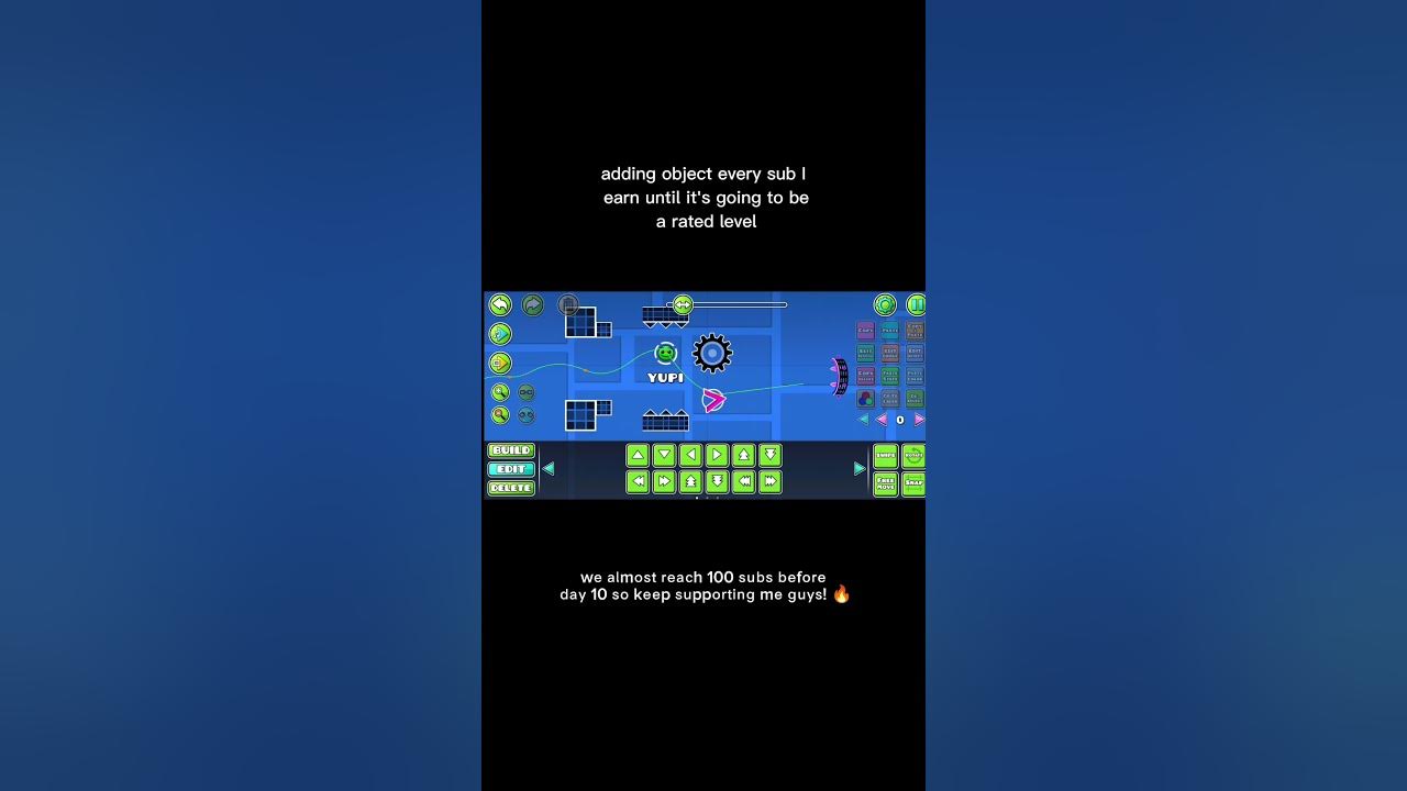 Day 6 : adding block each sub I earn #building #geometrydash #mathmap - YouTube