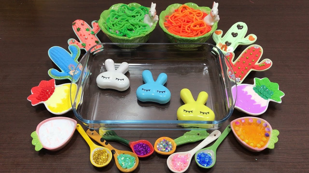 MIXING GLITTER AND CLAY INTO HOMEMADE SLIME ! SATISFYING SLIME VIDEOS ...