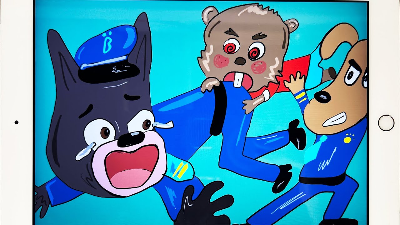 Drawing Sheriff Labrador /BabyBus Characters / How to draw Little ...