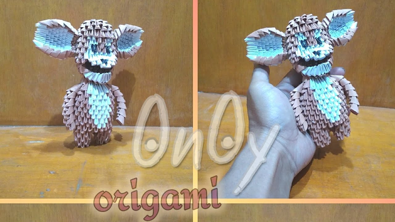 Papercraft 3d origami jerry mouse tutorial - YouTube
