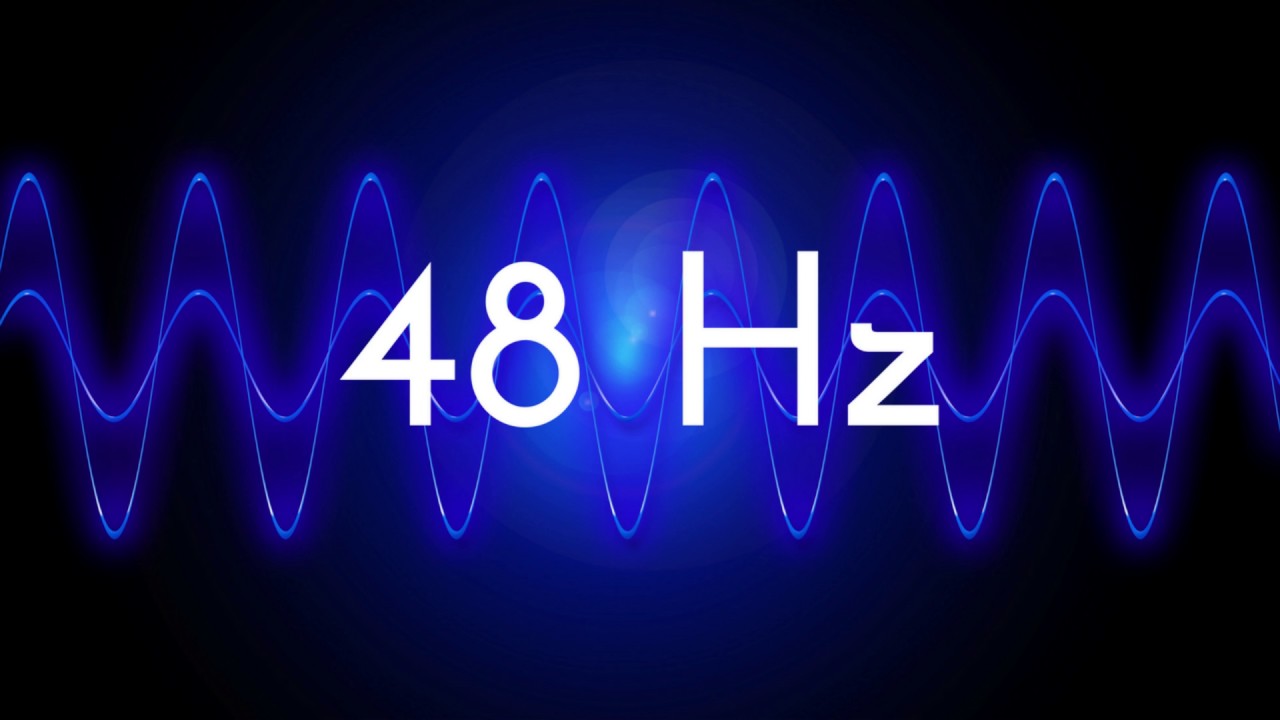 48 Hz clean sine wave BASS TEST TONE frequency - YouTube