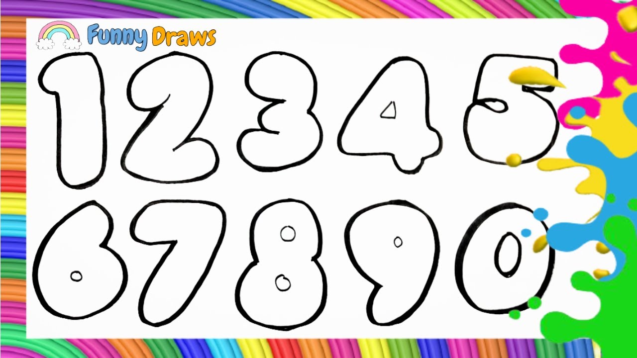 NUMBERS FOR KIDS | FUNNY DRAWS | LEARN NUMBERS FROM 1 TO 10 - YouTube