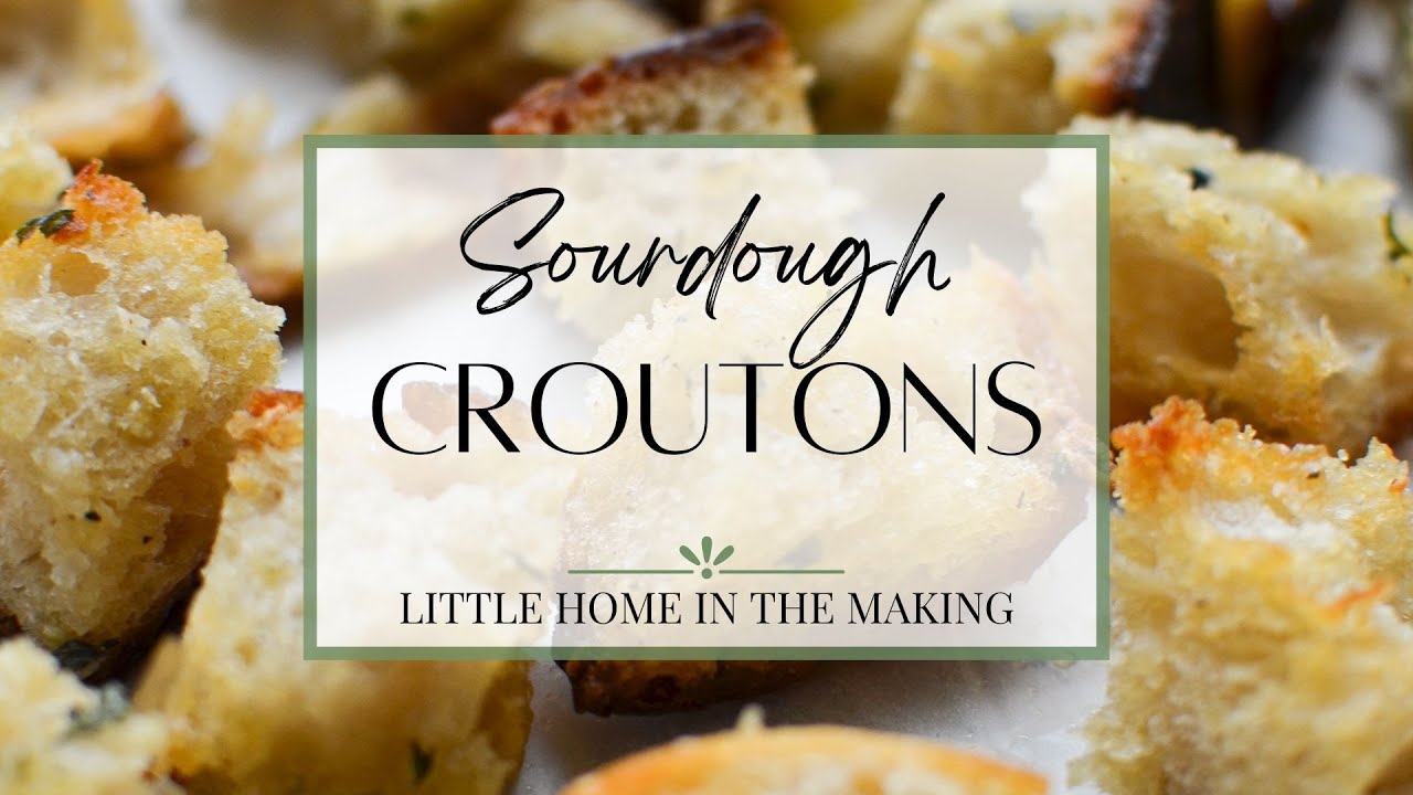 How to Make Sourdough Croutons - Leftover Sourdough Bread Recipes - YouTube