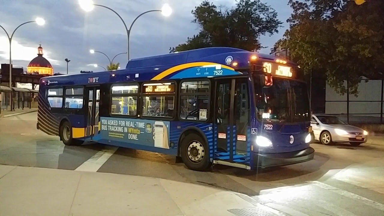 2018 New Flyer "Xcelsior" XD40 7522 on the B60 departing Williamsburg ...