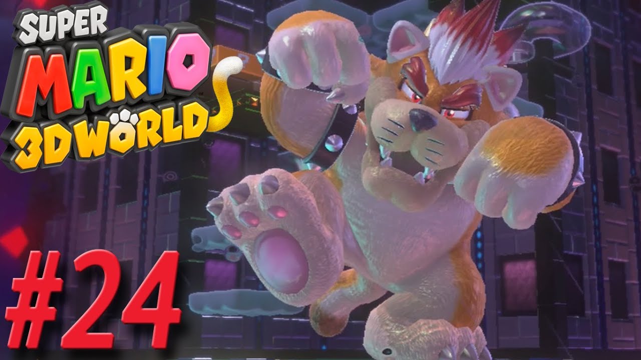 Super Mario 3D World [Co-op Part 24] - Meowser! - YouTube