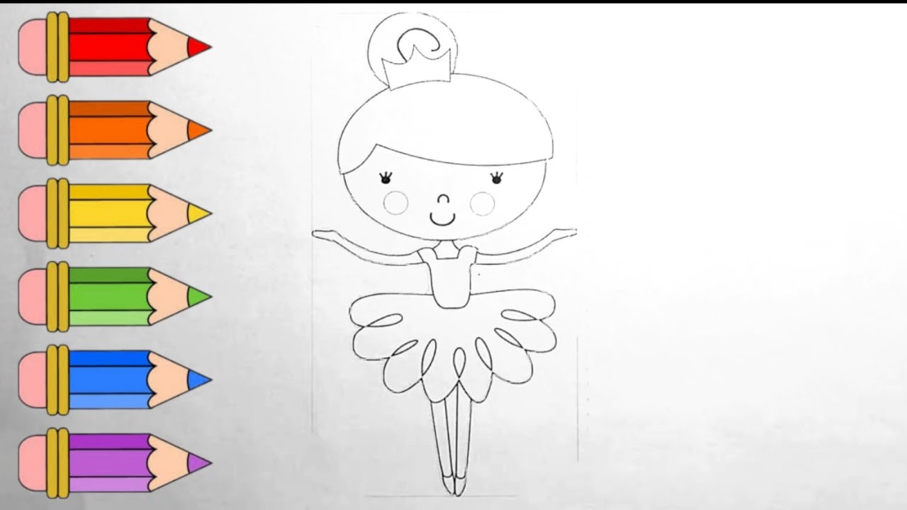 Kids | let's learn to draw a cute girl| easy step .. simple drawing ...