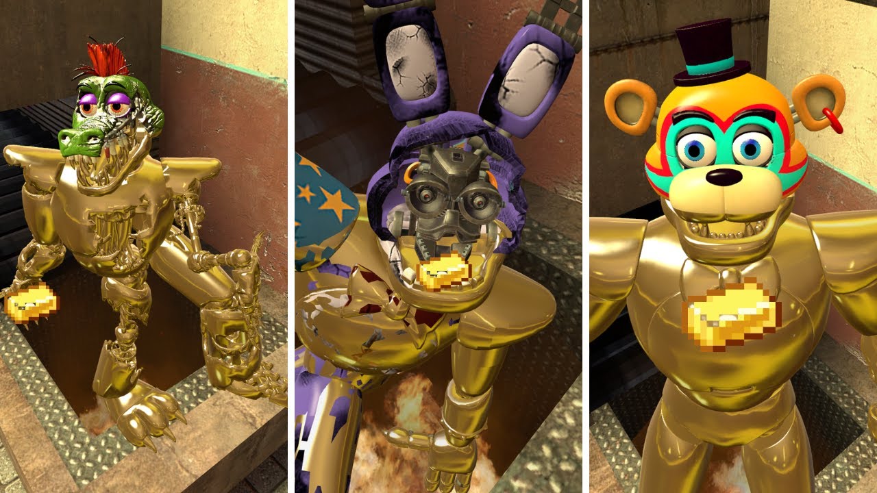 EXPLODE GOLDEN FNAF Security Breach School of Animatronics Chica's ...