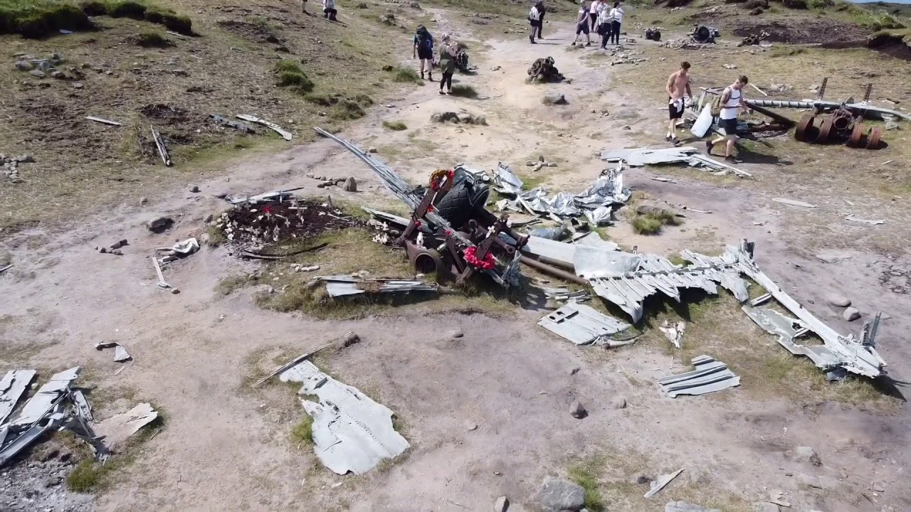 B-29 Over-Exposed Crash Site Drone Flight - YouTube