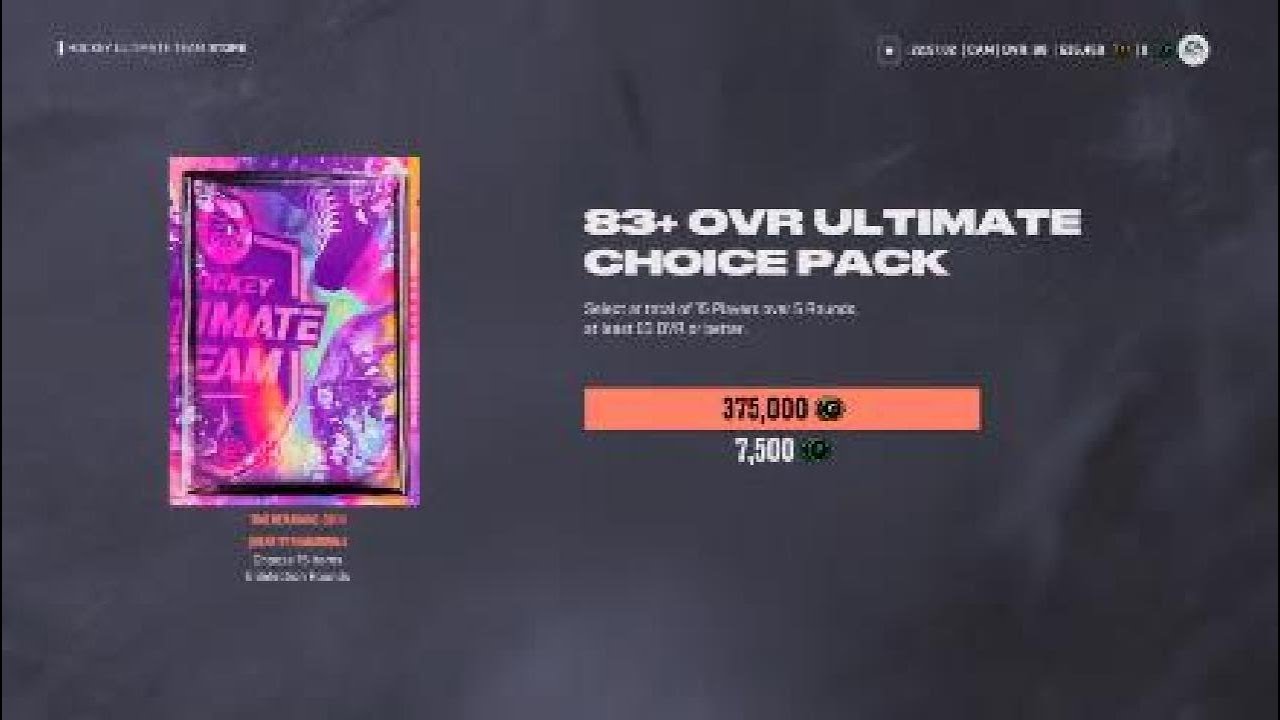 NHL 23 HUT - 375K CHOICE PACK! 555K FULL OF S*IT? - YouTube