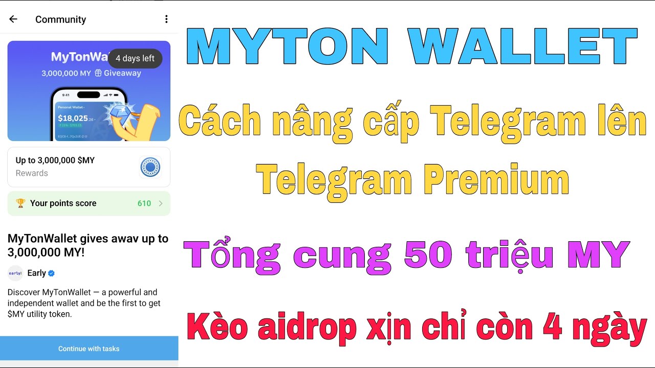 MYTON WALLET AIDROP CHỈ CÒN 4 NGÀY, TỔNG CUNG 50 TRIỆU MY, CÁCH NÂNG ...