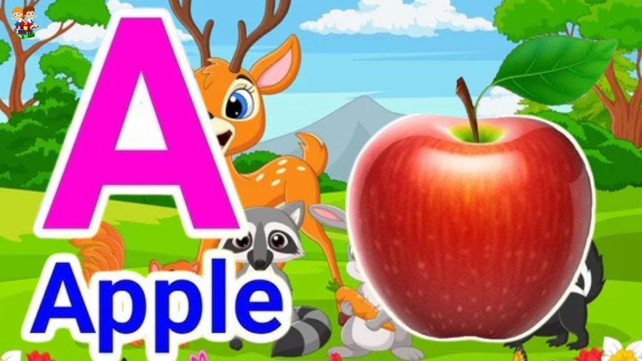 Aa for APPLE | Phonics songs with two words || Nursery Rhymes and kids ...