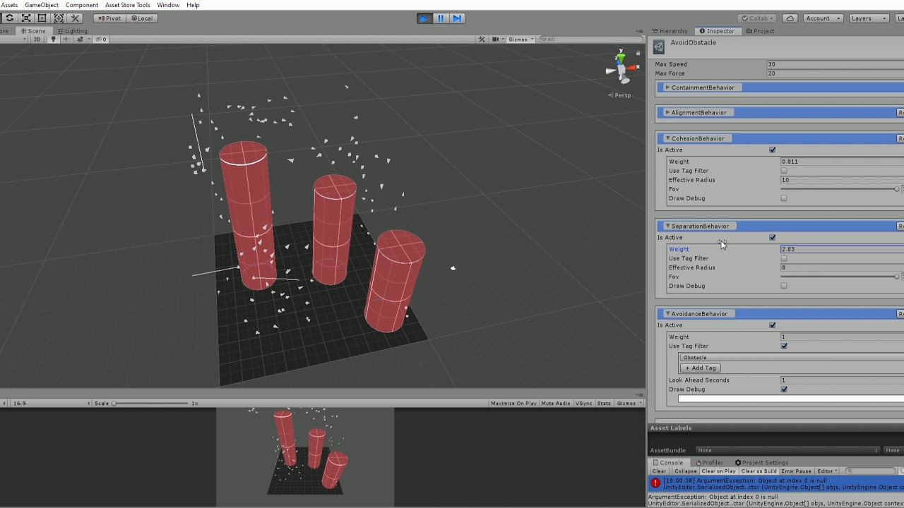 Flock Box Avoidance Demo - YouTube