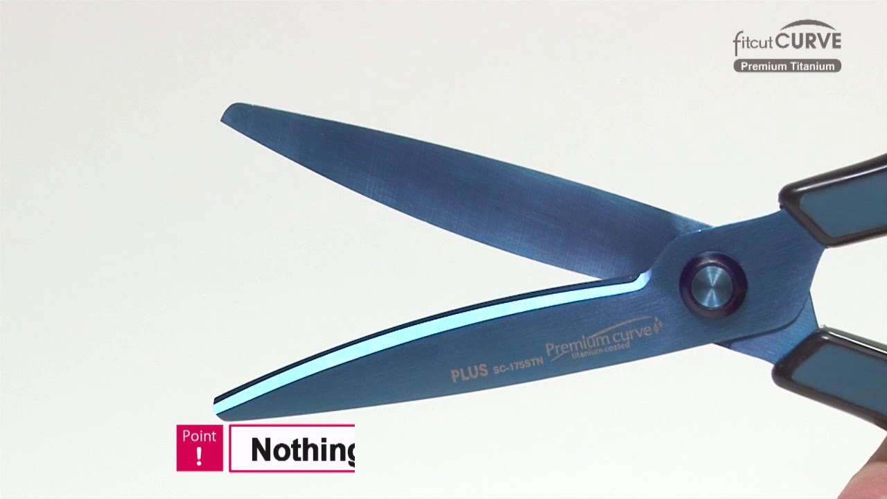 [PLUS] Scissors "Fitcut Curve Premium Titanium" - YouTube