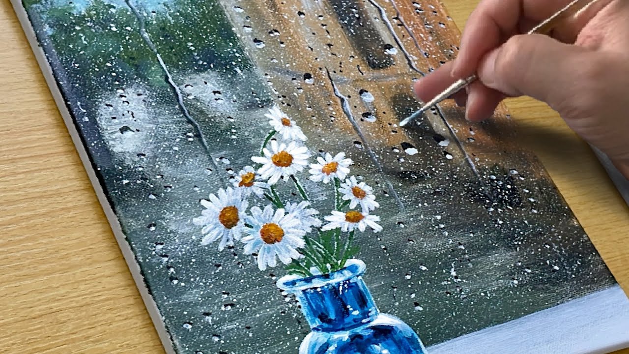 Rainy Day Painting / Acrylic Painting / STEP by STEP - YouTube