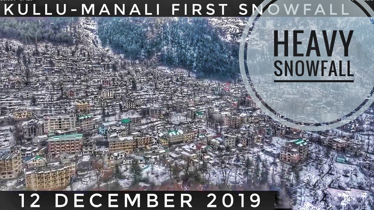 Season First Snowfall in Manali 2019 Part 2 | Kullu-Manali in December ...