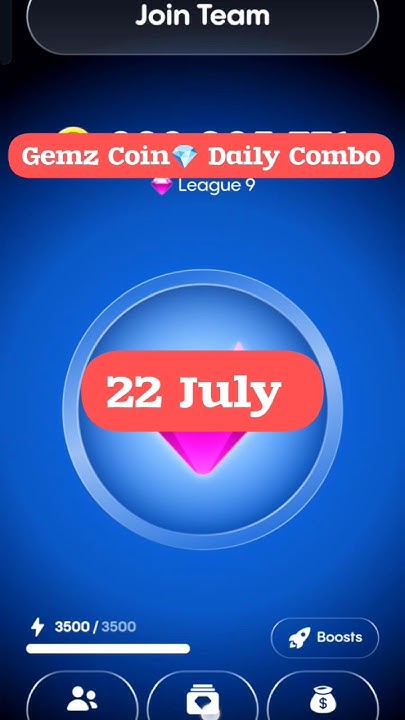 Gemz daily combo cards | 22 July Gemz daily combo | Gemz today combo card #gemzdailycombo # ...