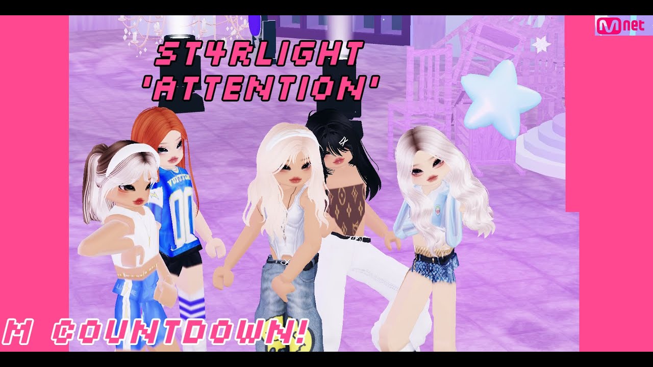 (ST4RLIGHT - Attention) Debut Stage || MCOUNTDOWN || Roblox kpop ...