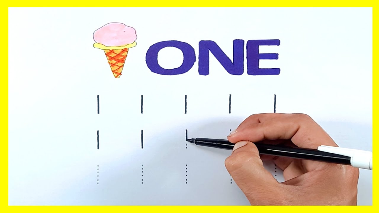 Tracing | How to write numbers | How to write 1 | tracing numbers ...
