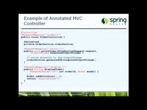 SV-WEB-JUG: Spring 2.5 and Spring Application Platform - YouTube