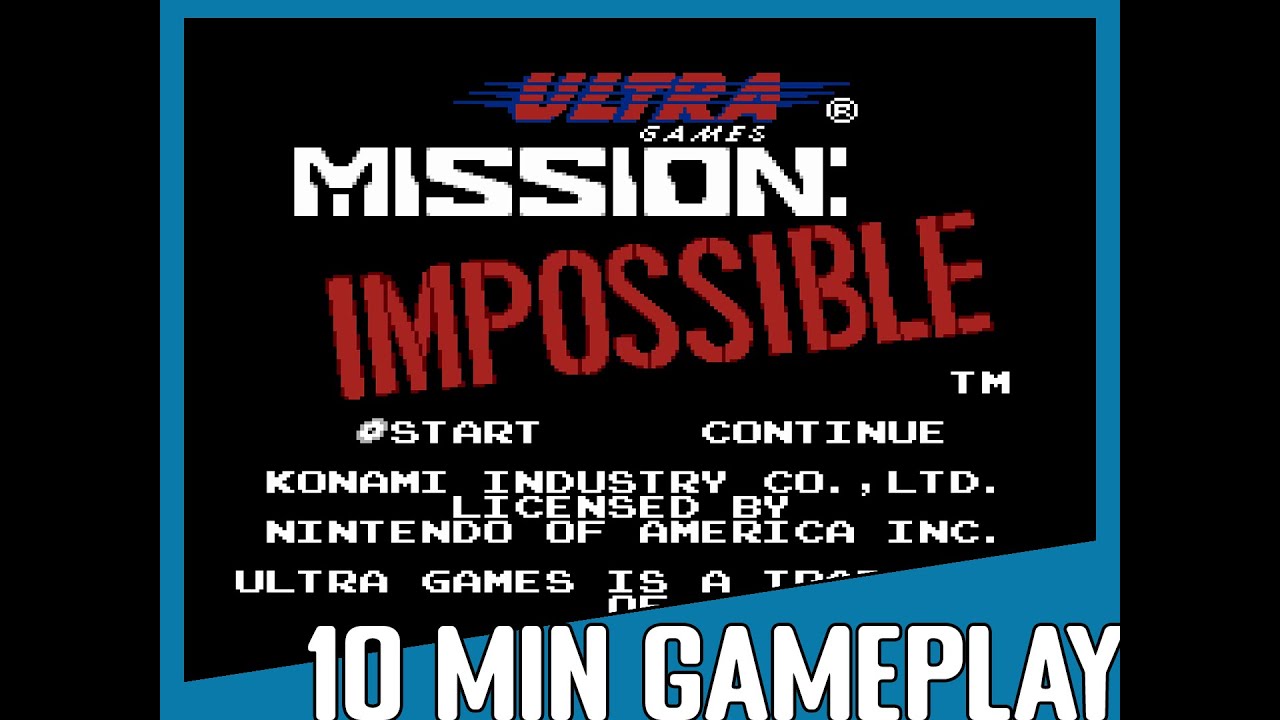 10 Minute Gameplay: Mission: Impossible (1990) NES - YouTube