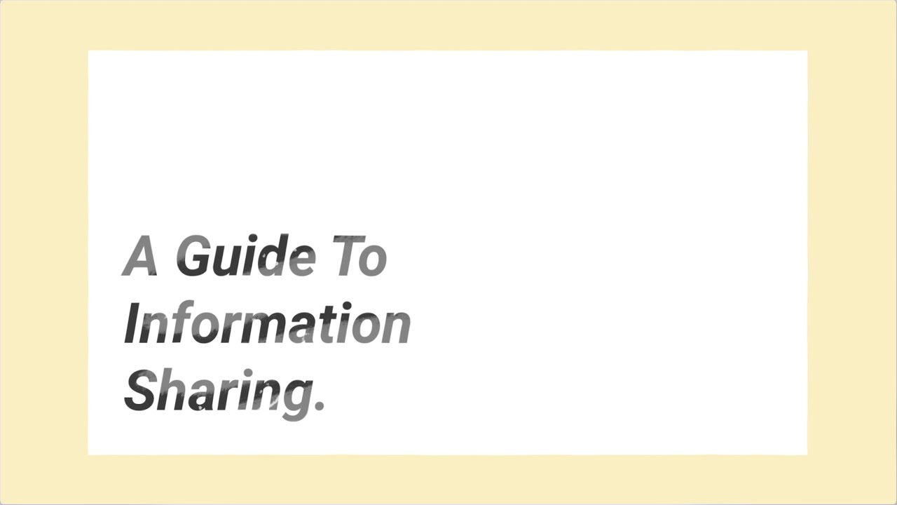 A Guide To Information Sharing – Part Two - YouTube