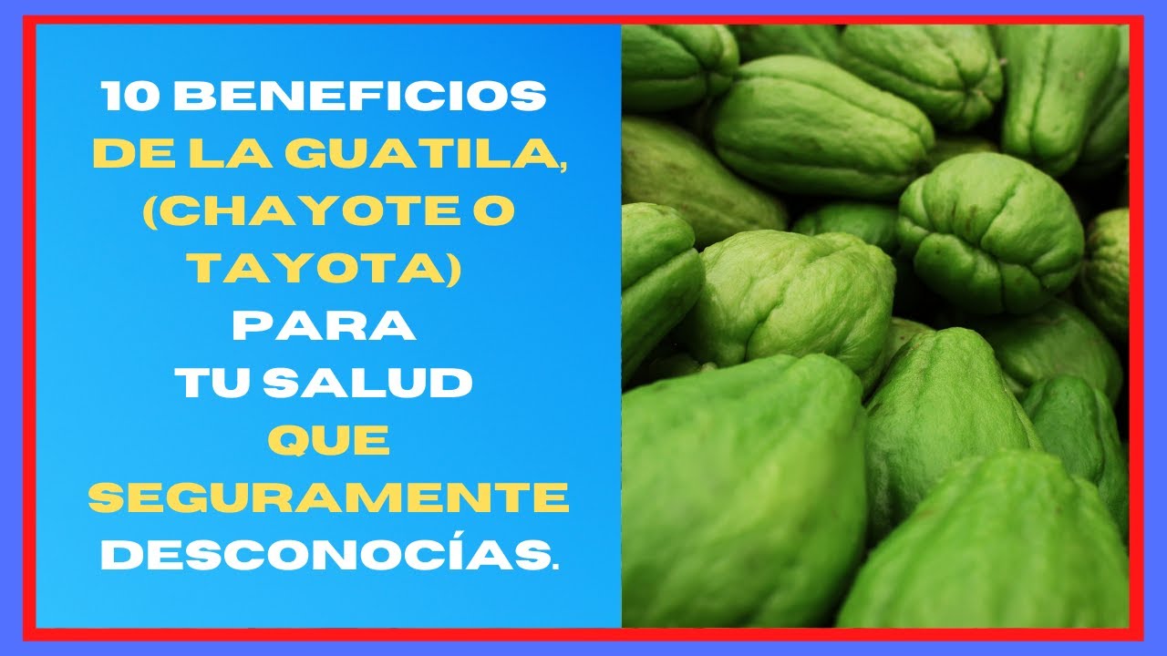 10 Beneficios de la Guatila (Chayote o Tayota) para tu salud que ...
